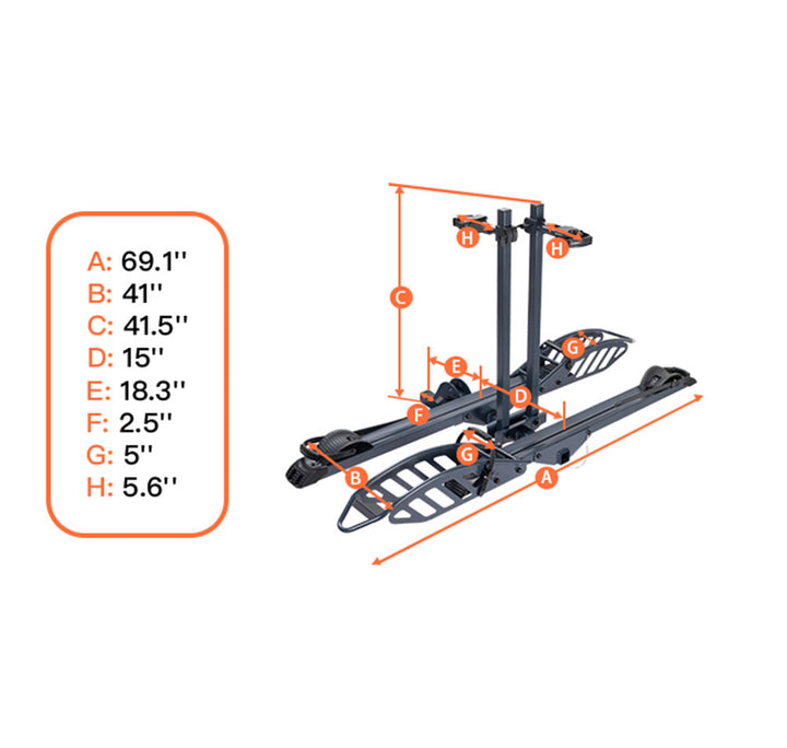 CRAVOT CyberRack E2 Hitch Bike Rack